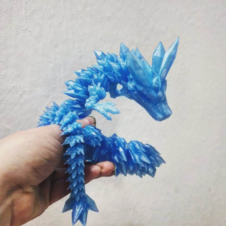 Crystal Dragon Articulated Flexi 3D Print Whimsical - Etsy Australia