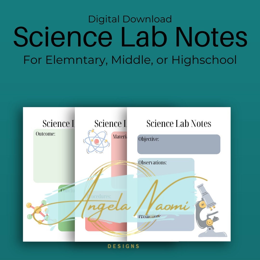 Science Journal Notes, Printable, Download, PDF, Sheets, Teacher ...