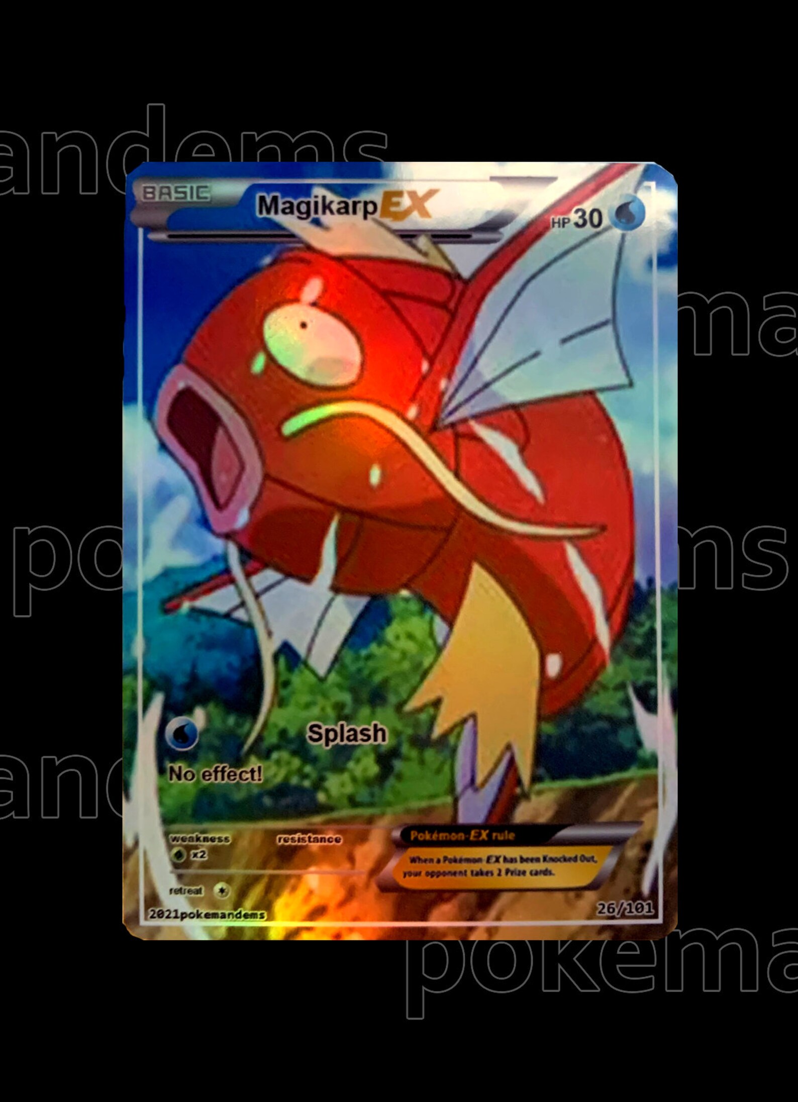 Personalised Holo Pokemon Card Magikarp EX Gift | Etsy