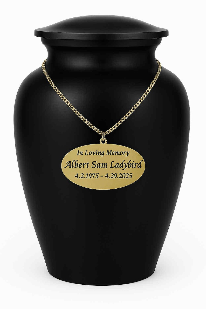 Personalized Urn Name Plate: Engraved Silver & Gold Memorial Plaque - Etsy