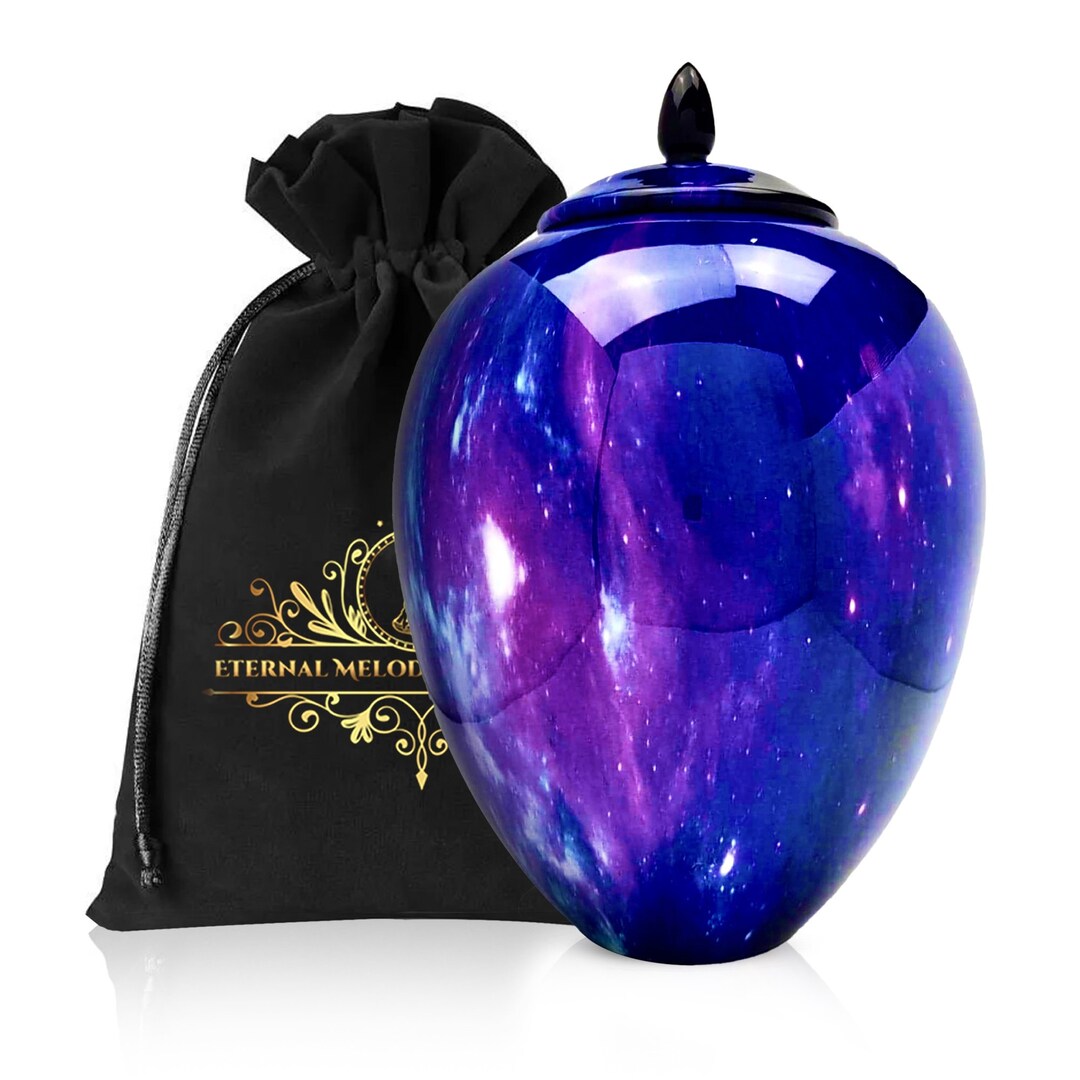 Purple Galaxy Cremation Urn: Celestial Memorial Urn for Ashes - Etsy