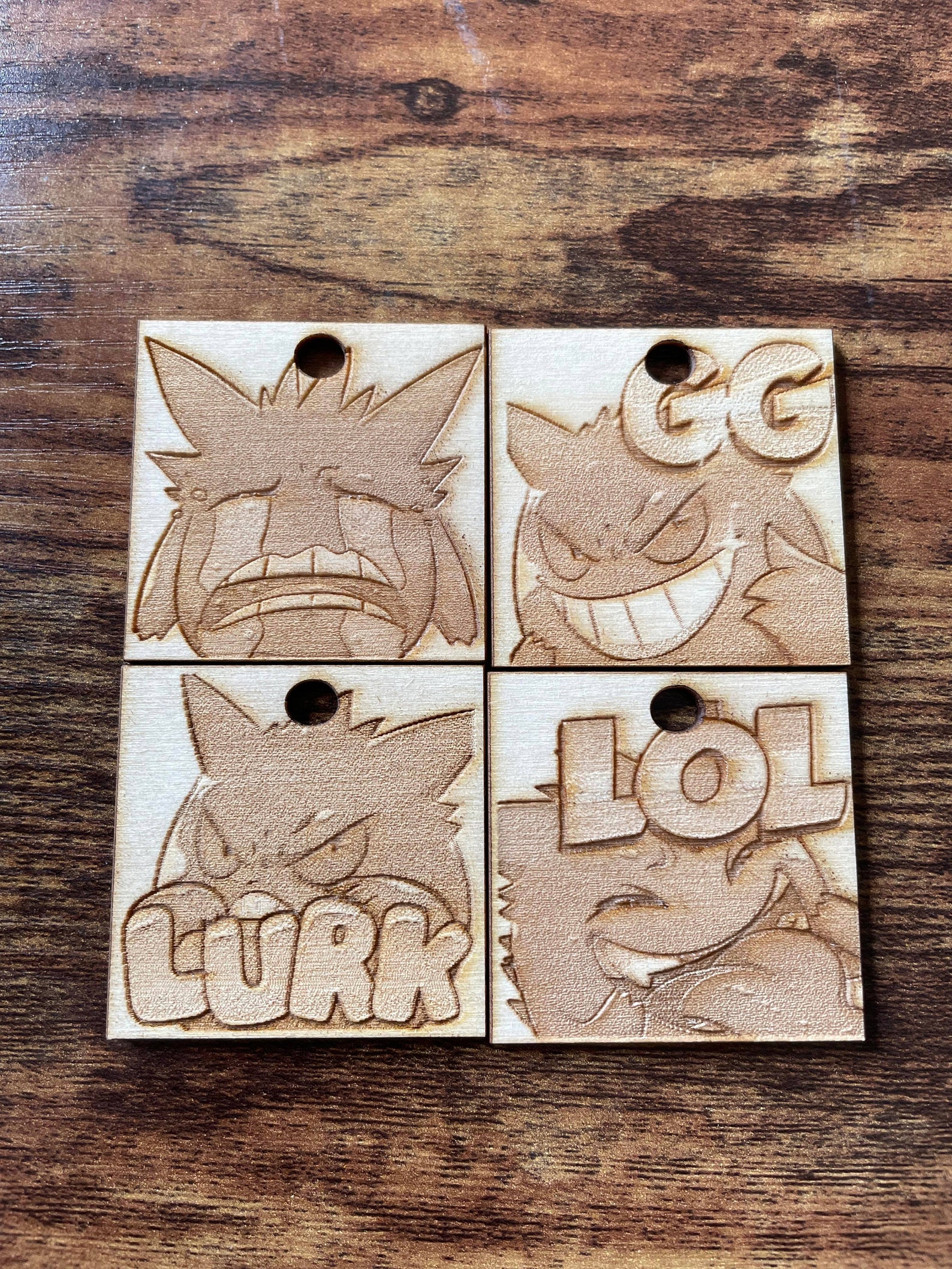 Pokemon Gengar Emote Keychains - Etsy