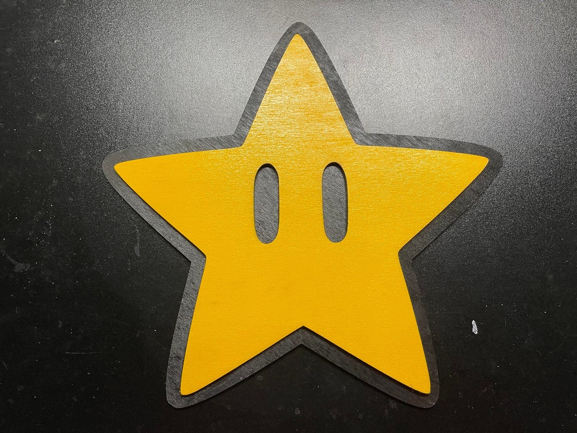 Super Mario Power Star Wall Mount - Etsy
