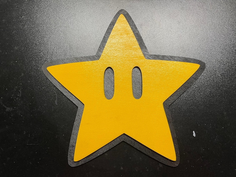 Super Mario Power Star Wall Mount - Etsy