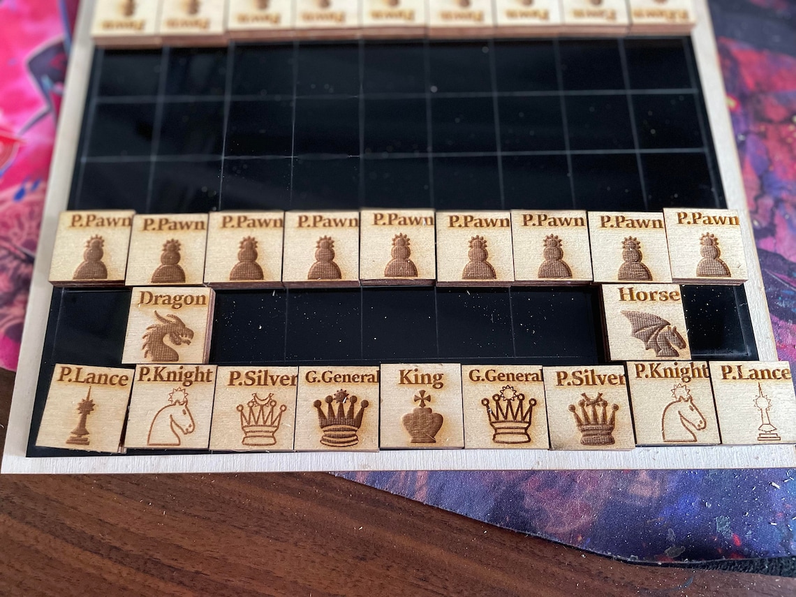 English Translated Shogi Board - Etsy