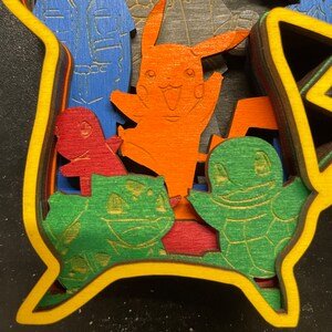 Multiple Layered Pokémon Themed Art Piece - Etsy