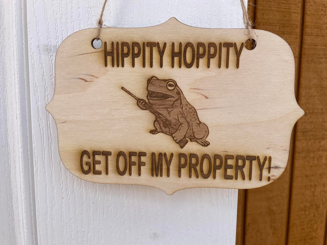 Froggy Keep off Property Sign - Etsy