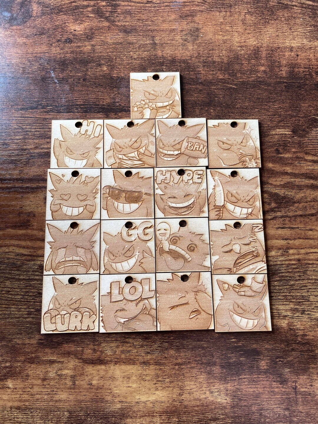 Pokemon Gengar Emote Keychains - Etsy