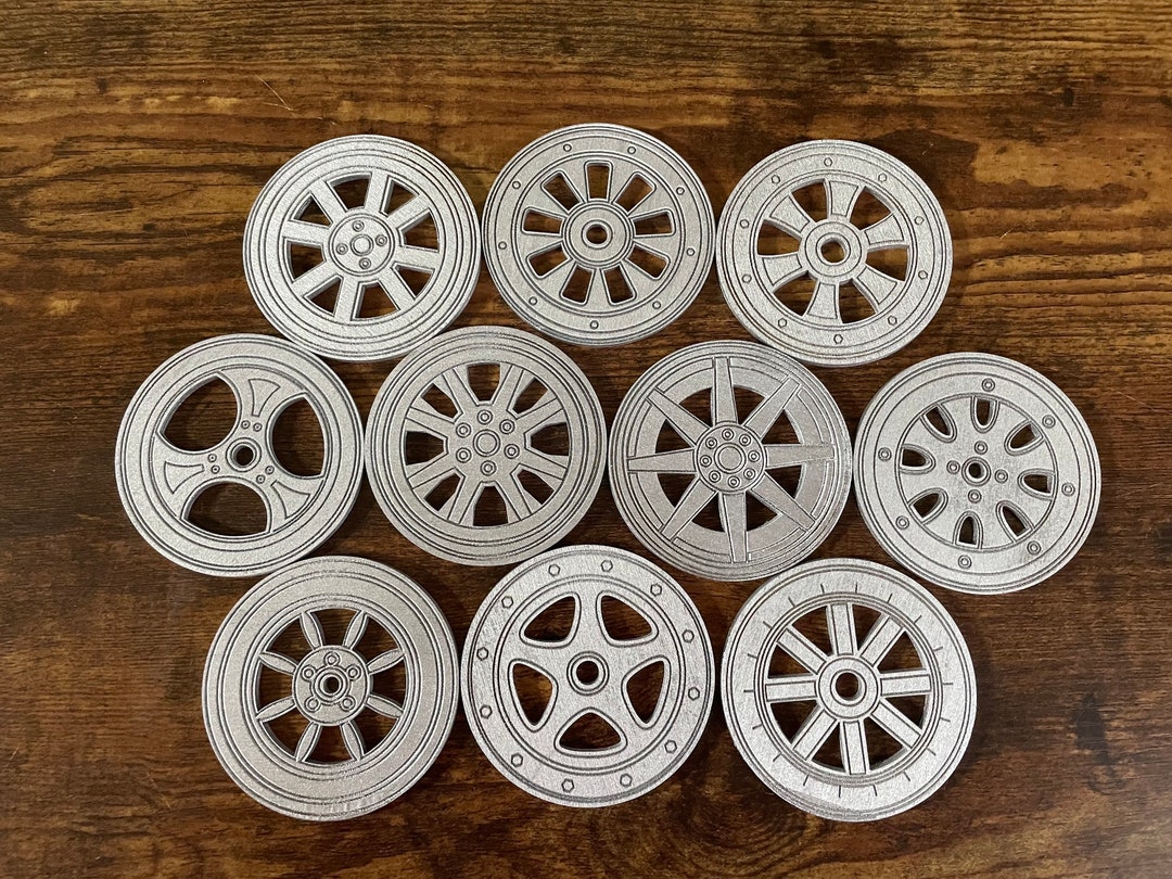 Car Tire Rim Themed Coasters - Etsy