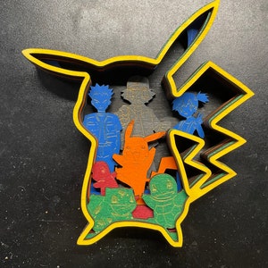 Multiple Layered Pokémon Themed Art Piece - Etsy