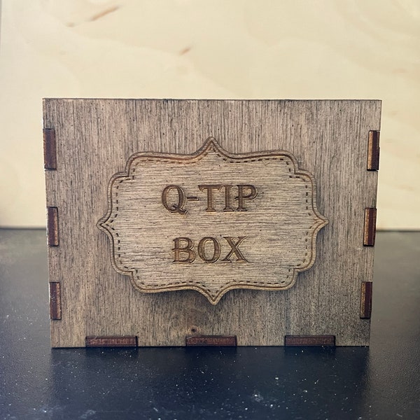 Q Tip Box - Etsy