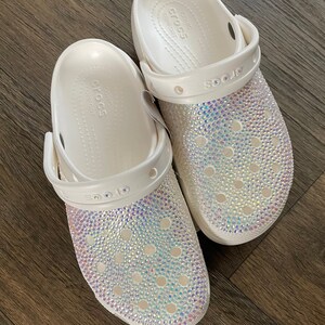 Wedding Shoes, Luxury Clogs, Bedazzled Bridal Accessory, Bridal Crocs ...