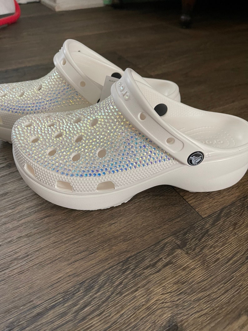 Wedding Shoes, Luxury Clogs, Bedazzled Bridal Accessory, Bridal Crocs ...