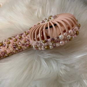 Bling Portable Handheld Rechargable Fan, Bedazzled Gift, Pearl & Jelly ...