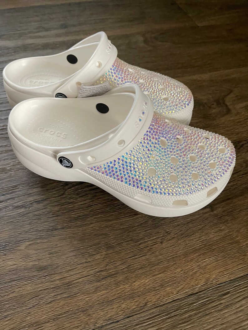 Wedding Shoes, Luxury Clogs, Bedazzled Bridal Accessory, Bridal Crocs ...