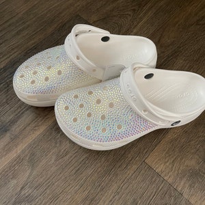 Wedding Shoes, Luxury Clogs, Bedazzled Bridal Accessory, Bridal Crocs ...