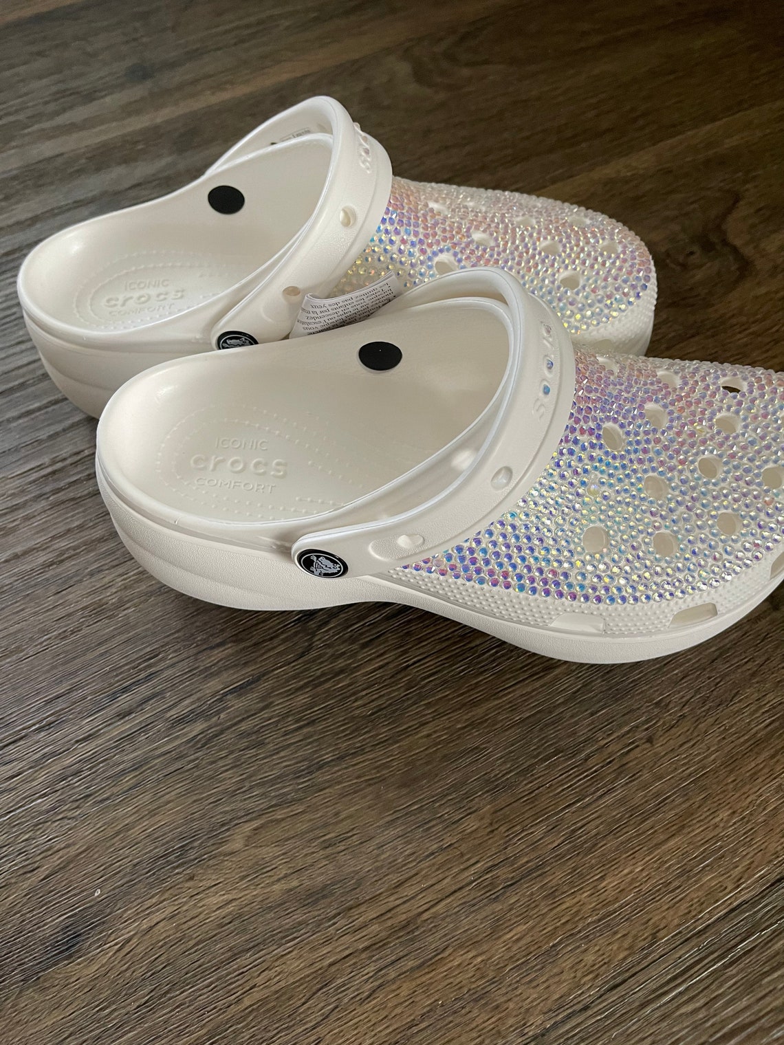 Wedding Shoes, Luxury Clogs, Bedazzled Bridal Accessory, Bridal Crocs ...
