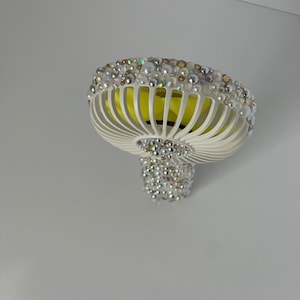 White Bling Portable Handheld Rechargable Fan, Bedazzled Fan, Fancy Fan ...