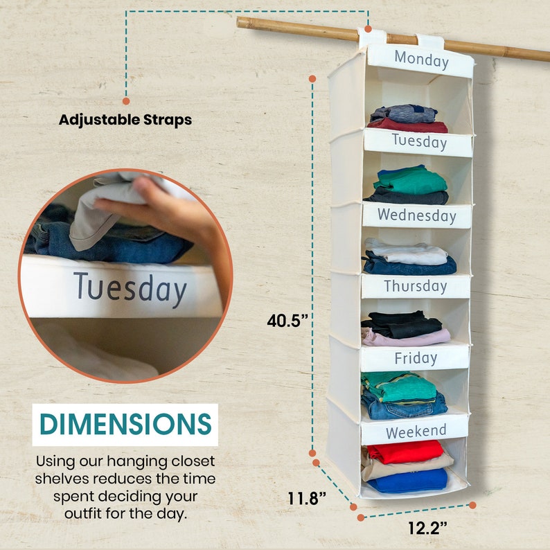 Weekly Clothes Organizer for Closet Outfit Planner Back to School ...