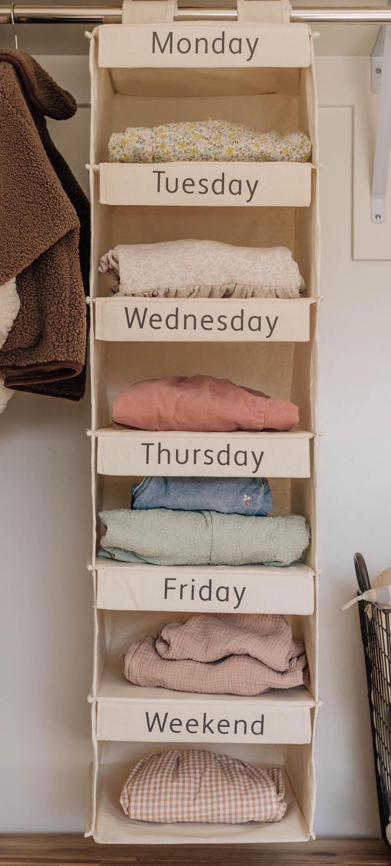 Daily Activity Planning Kids Wardrobe Dividers for School Days of the ...