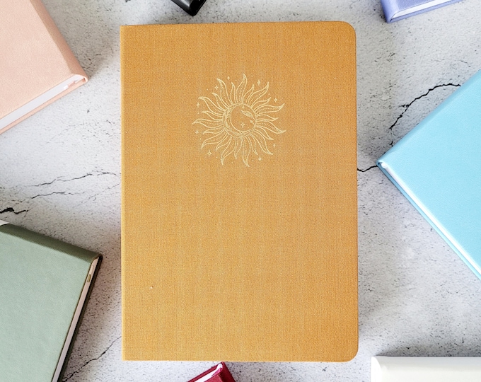 Sunkissed Dotted Journal- Linen Cover - Etsy