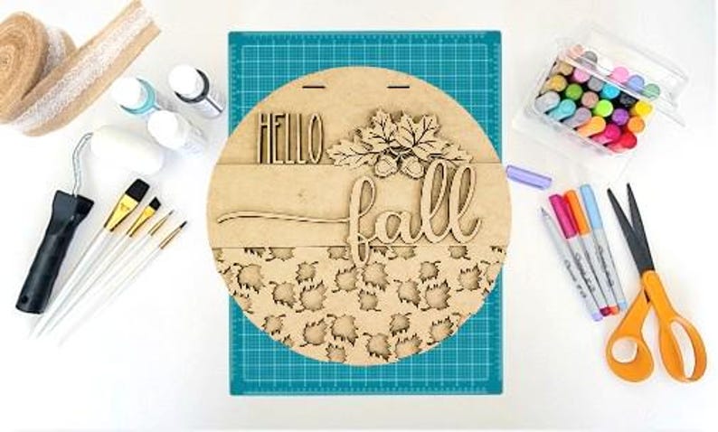 DIY Hello Fall DIY Door Hanger – Craft Your Own Autumn Elegance! - Etsy