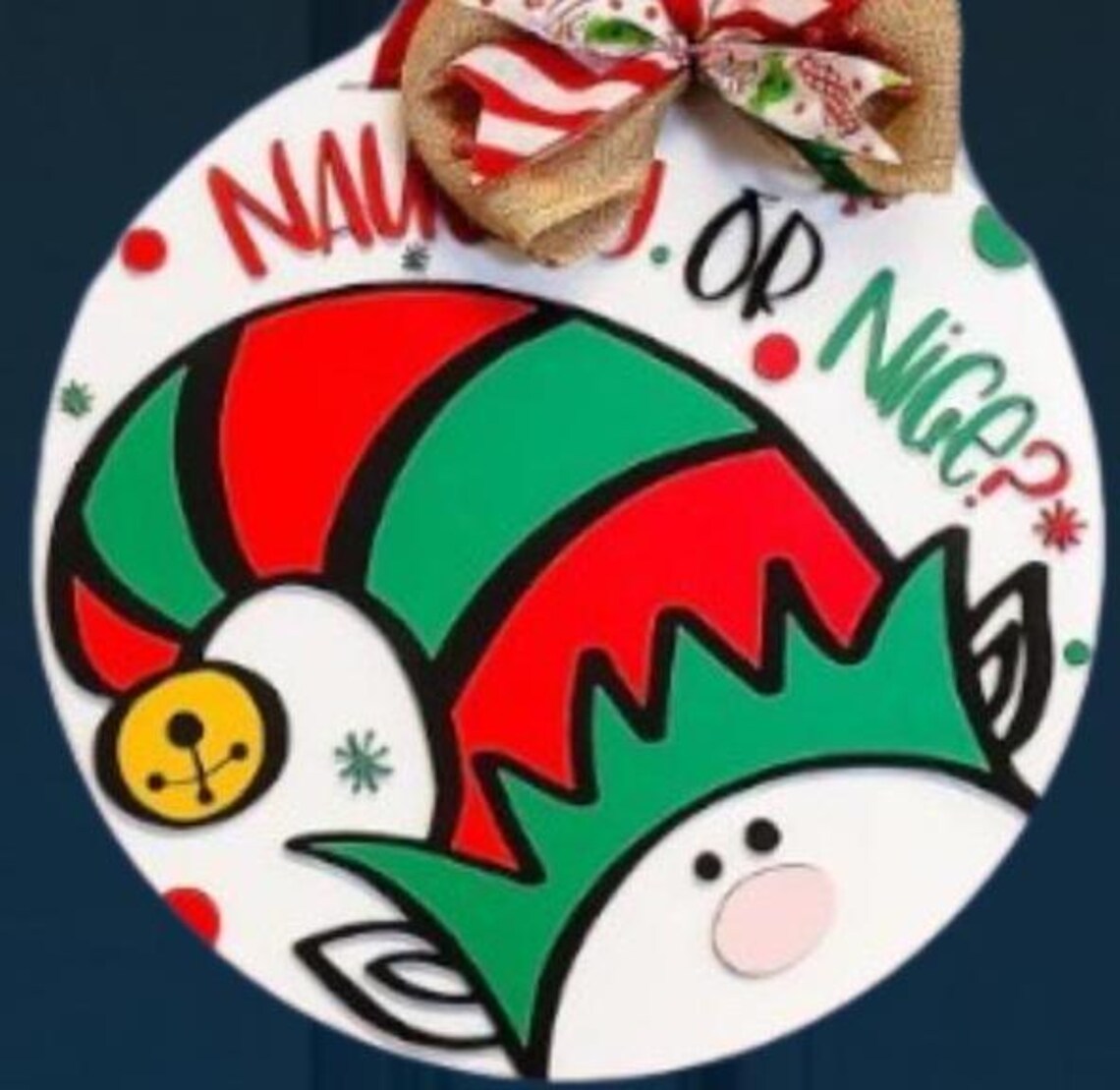 Elf Christmas Door Hanger Christmas Door Hanger Elf Door Hanger Front ...