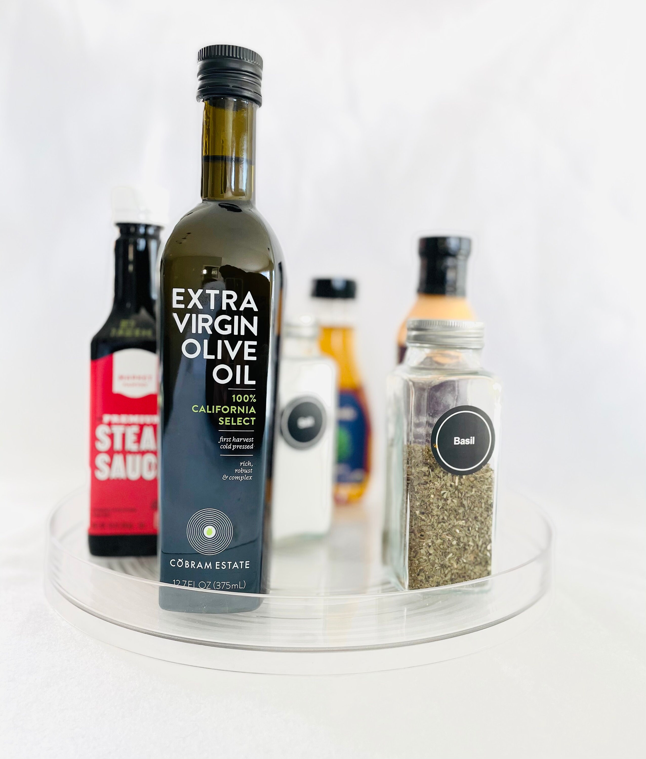 Lazy Susan Turntable. Clear, 11 Inches. Perfect for Organizing Spices ...