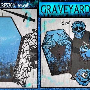 Spiderweb Heart Coffin Gothic Halloween Wedding Birthday Locking Gate ...