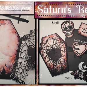 Spiderweb Heart Coffin Gothic Halloween Wedding Birthday Locking Gate ...