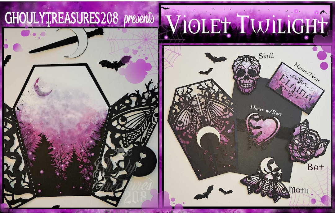 Death Moth Halloween Gothic Wedding Birthday Gate Coffin Card - Etsy