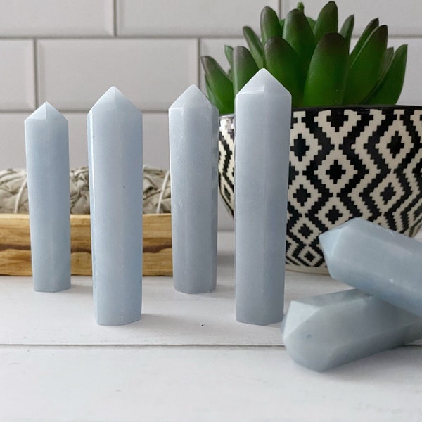 Angelite Crystal - Etsy