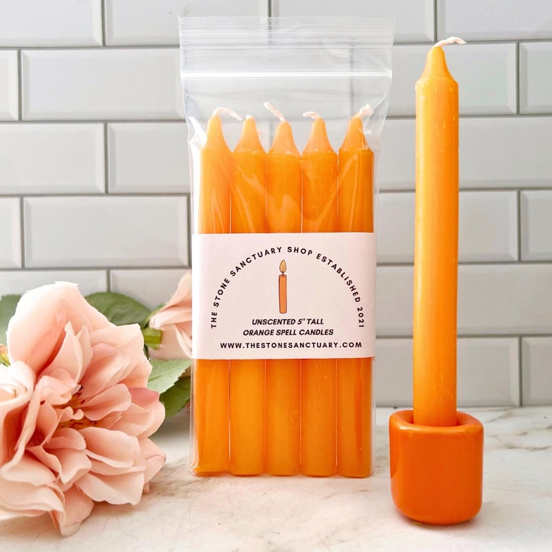 Orange Candle - Etsy