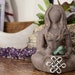 Cerridwen Goddess Statue W/ Emerald Stone, Goddess Totem Altar Figurine ...