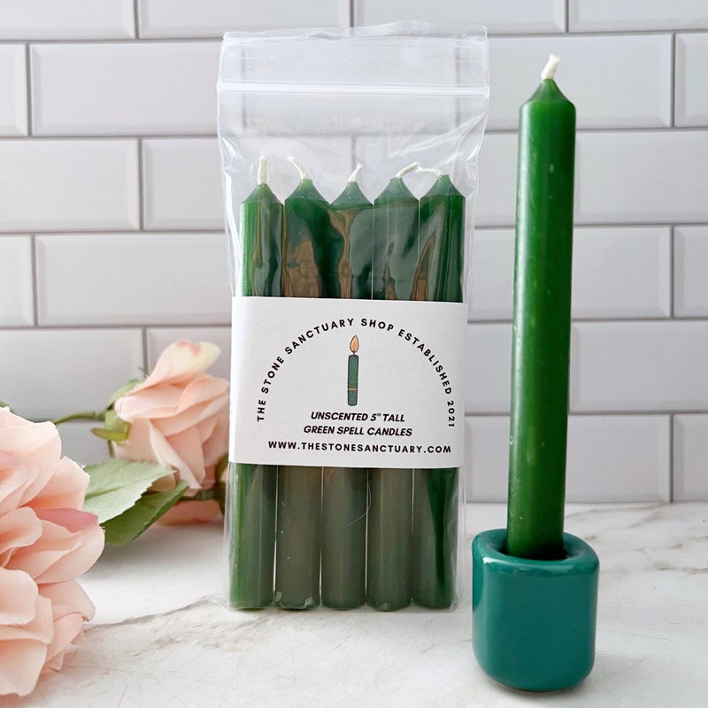 Green Candles - Etsy