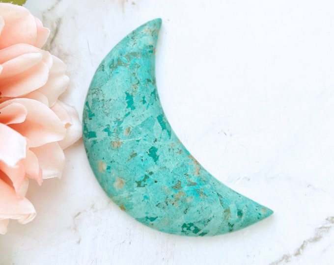 Peruvian Turquoise Moon, Turquoise Crescent Moon, Blue Moon, Turquoise ...