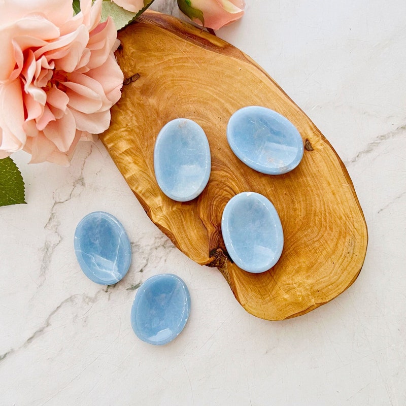 Angelite Stone - Etsy