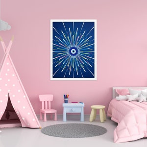 Evil Eye Wall Art, Evil Eye Printable Poster, Starburst Evil Eye Print ...