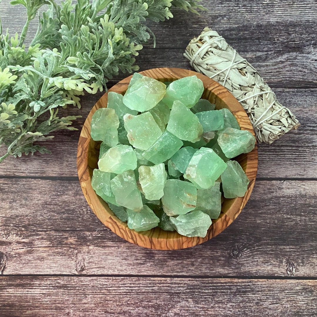 Raw Green Calcite Stones Rough Green Calcite Crystal, Gemstones Shop ...