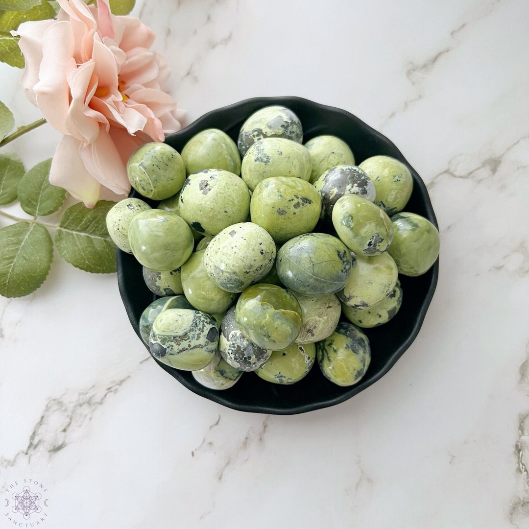 Serpentine Tumbled Stones | Polished Serpentine Crystal Gemstones ...