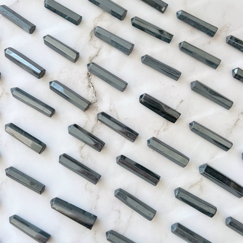 1–2" Hematite Point | Polished Mini Crystal Tower Obelisk, Energy ...