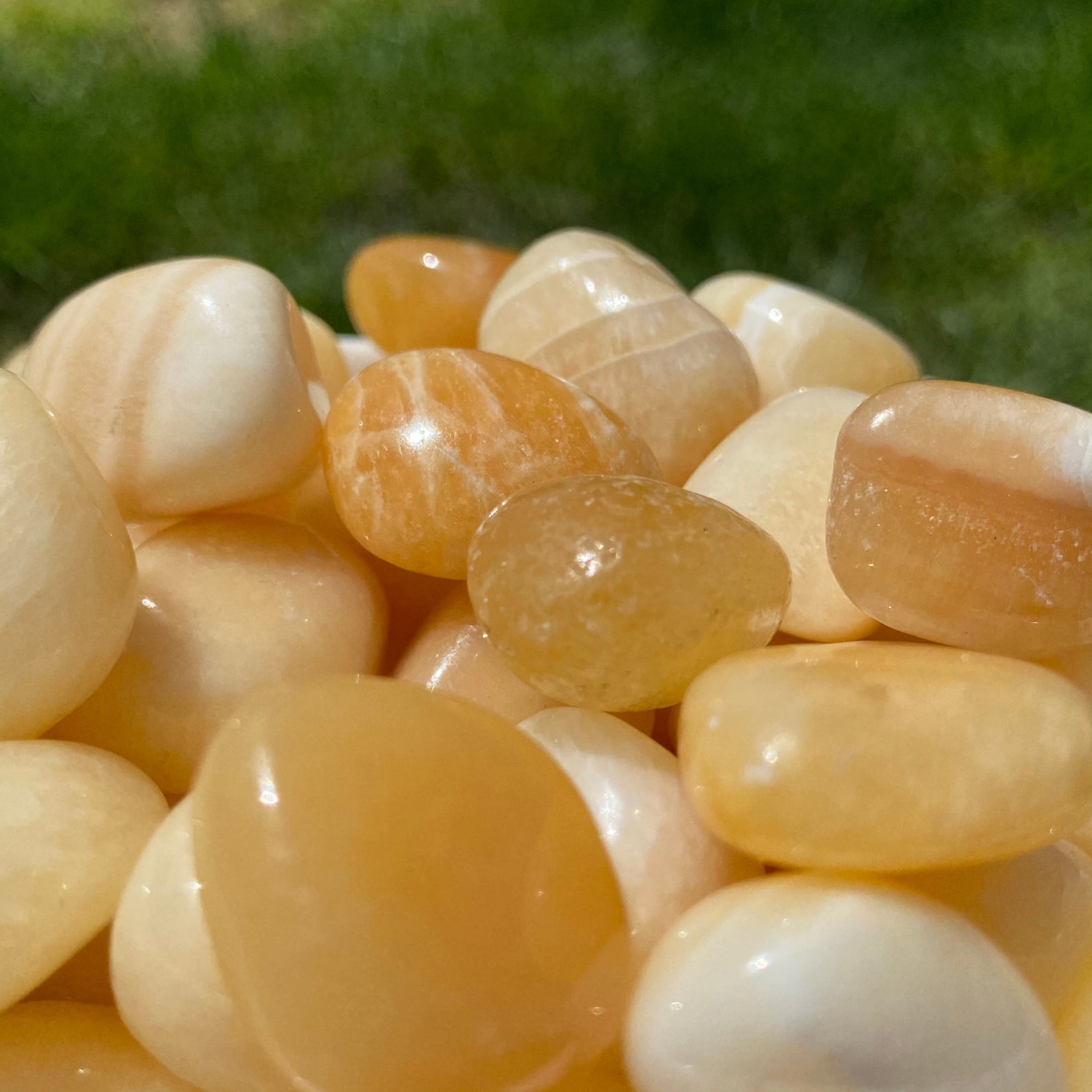 Yellow Calcite Tumbled Stone Lemon Yellow Calcite Stones | Etsy