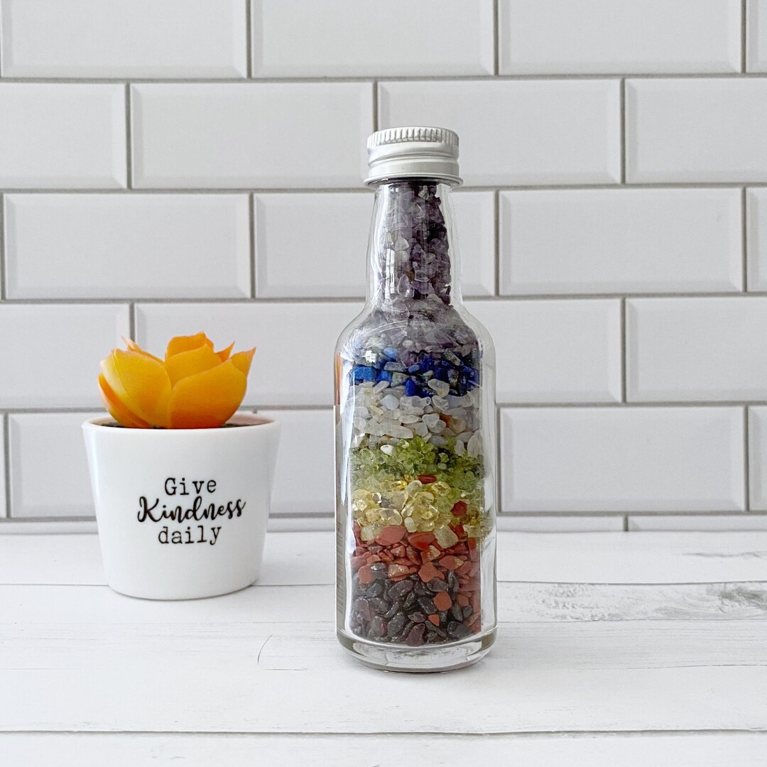 Chakra Crystal Chips | Rainbow Chakra Mini Stones | Chakra Roller Ball ...