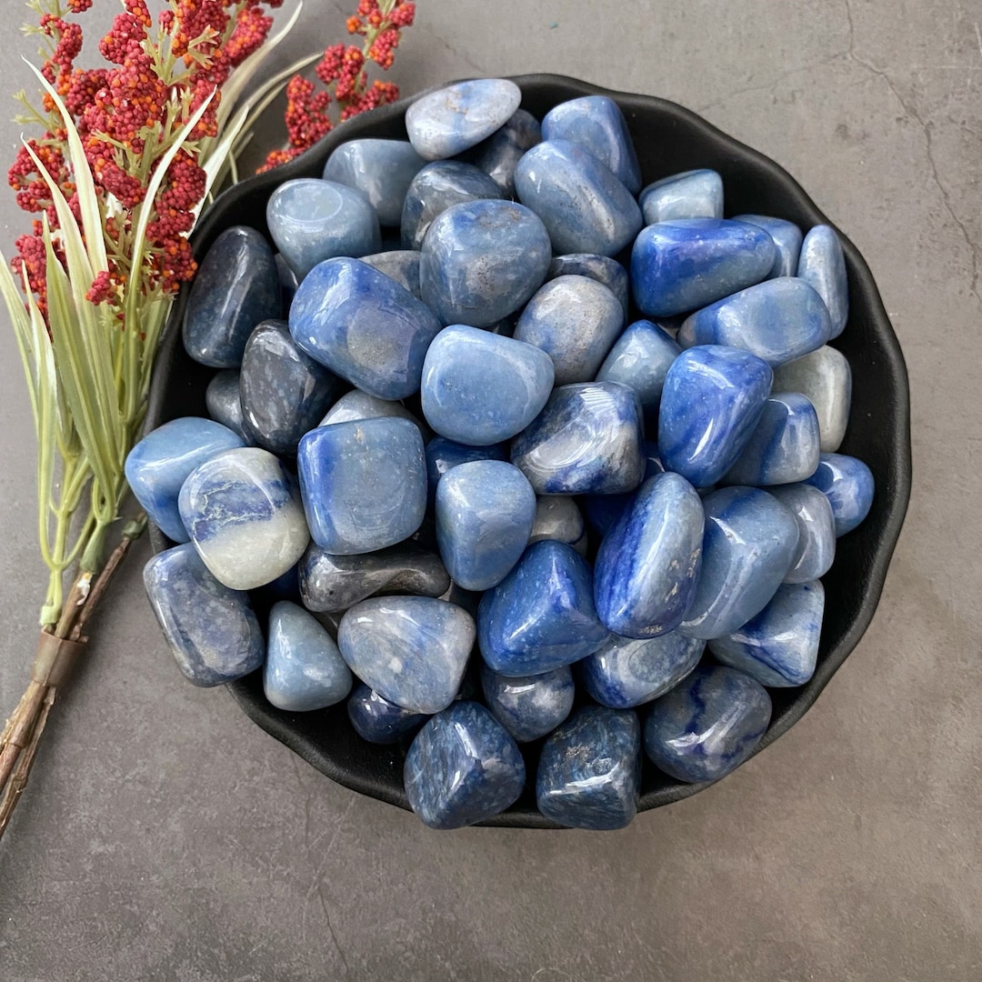 Blue Quartz Tumbled Stones Polished Blue Quartz Crystal Gemstones Shop ...
