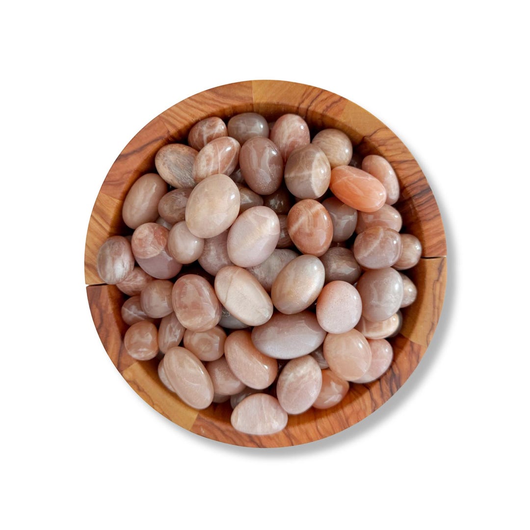 Peach Moonstone Tumbled Stones | Polished Peach Moonstone Crystal ...