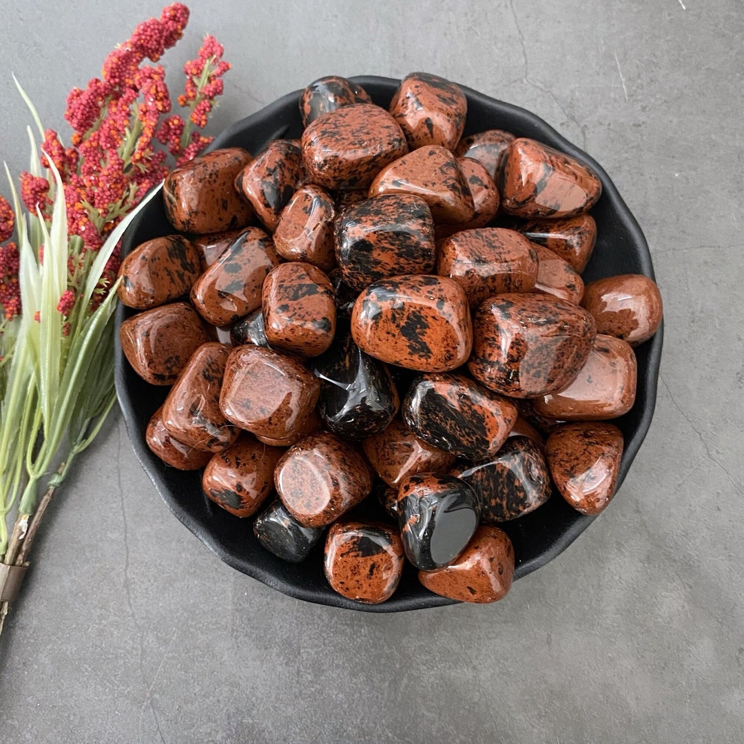 Mahogany Obsidian Tumbled Stones Polished Mahogany Obsidian Crystal ...