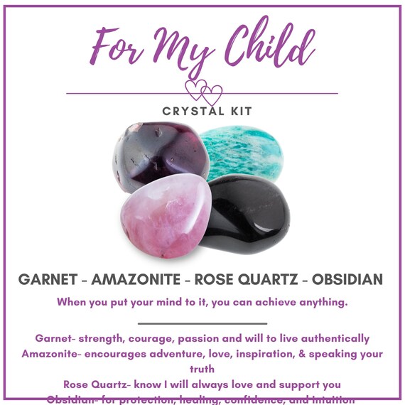 Crystals for My Child Child Crystals Child Crystal Set - Etsy Australia