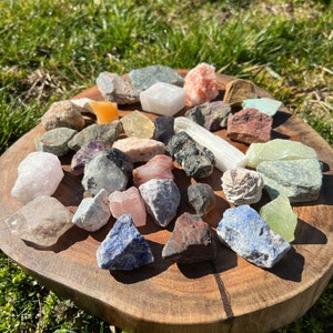 Raw Assorted Crystals & Stones, Craft Collection Mixed Rough Crystals ...