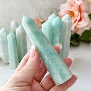 Amazonite Point, 3-4" Amazonite Obelisk, 6 Sided Amazonite Tower ...