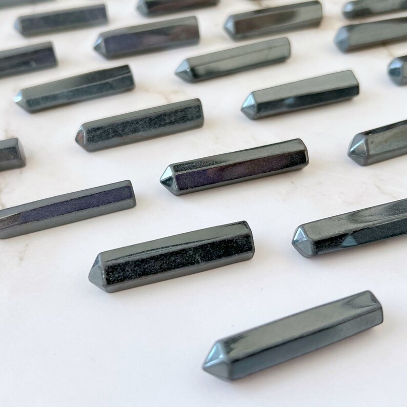 1–2" Hematite Point | Polished Mini Crystal Tower Obelisk, Energy ...